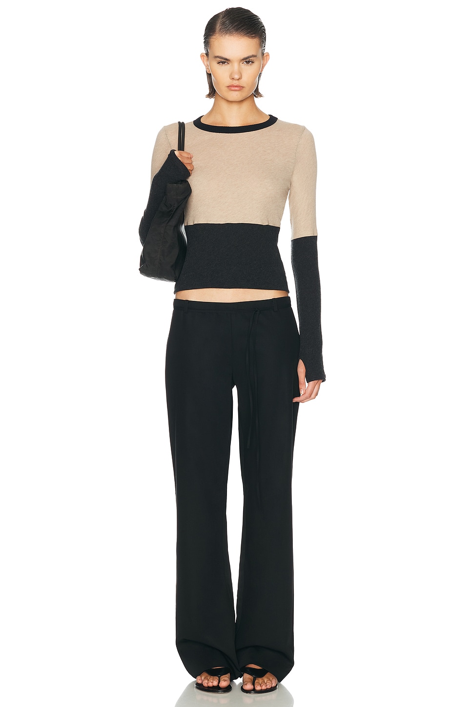 ENZA COSTA Enza Costa Cashmere Jersey Crewneck Top
